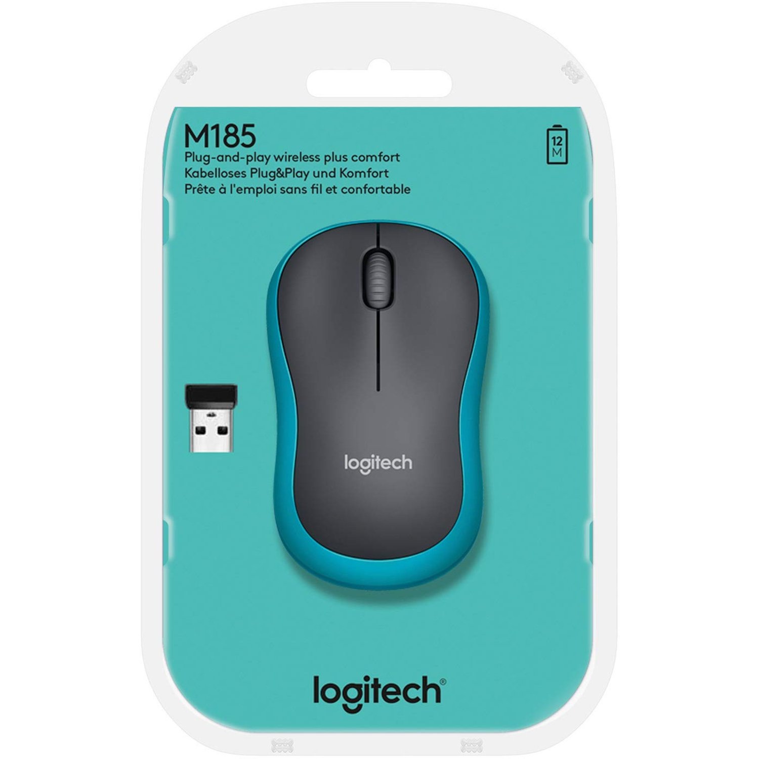 Logitech M185 Wireless USB Mouse - Blue Pakistan