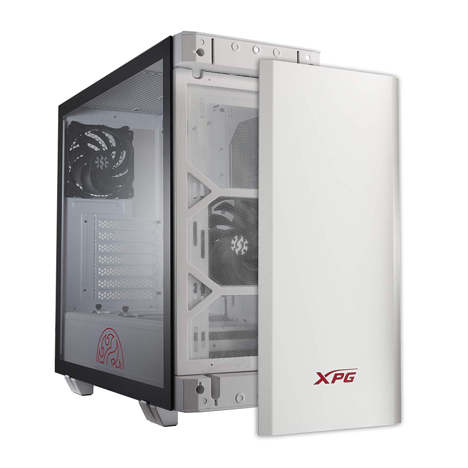 XPG Invader Mid-Tower Brushed Aluminum PC Case – White Pakistan