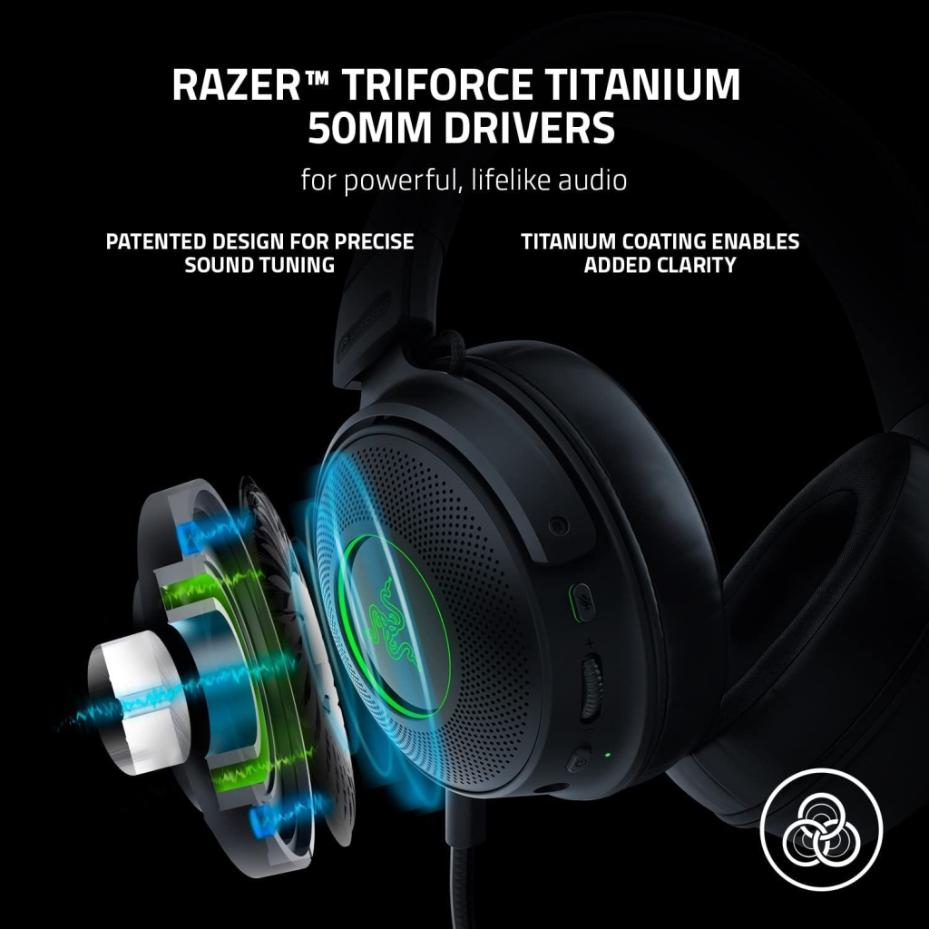 Razer Kraken V3 Pro Wireless Gaming Headset with Haptic Technology ...