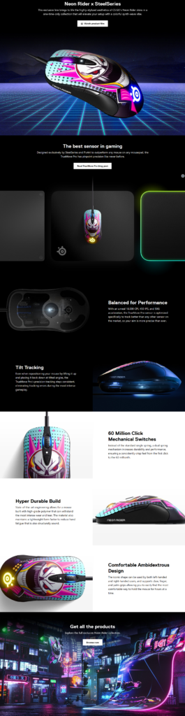 SteelSeries Sensei Ten Neon Rider Edition Gaming Mice - Pakistan