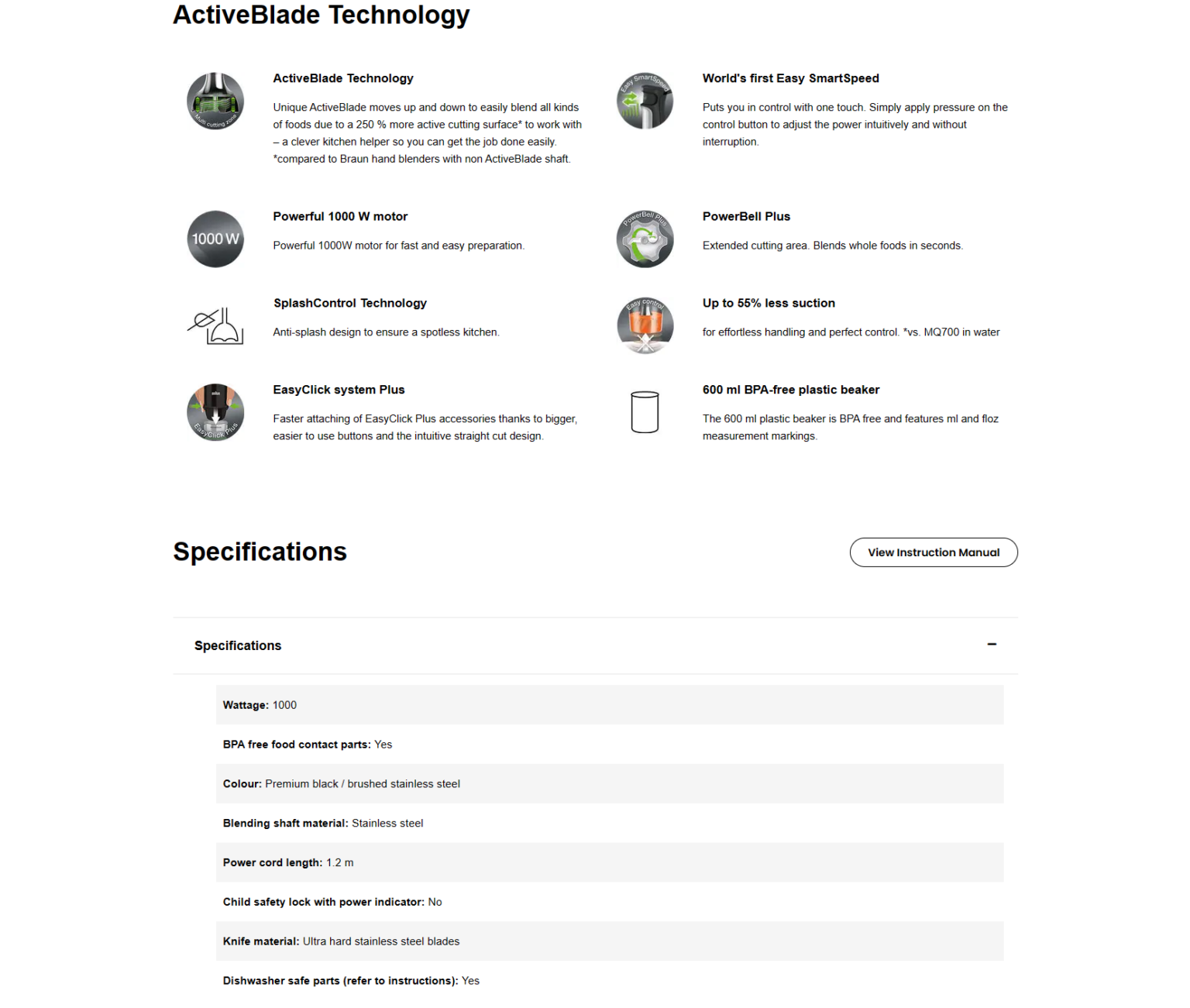 Braun MQ 7000X MultiQuick 7 Hand Blender Pakistan