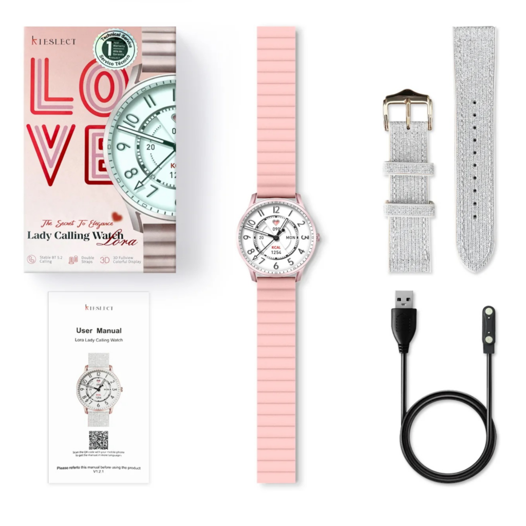 Kieslect Lora Lady Calling Watch - Pink price in Pakistan