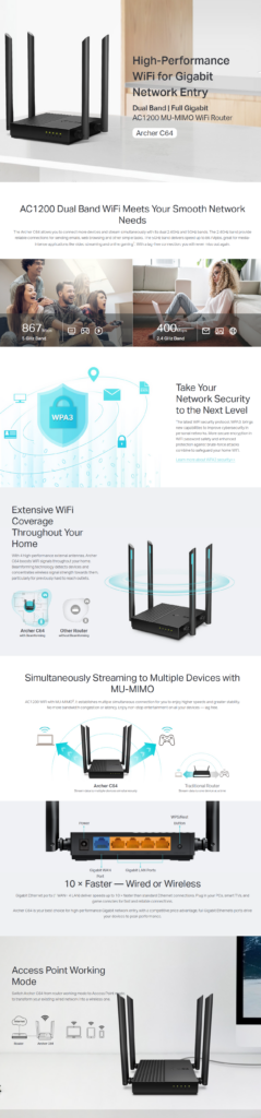 TP-Link Archer C6 AC1200 Wireless Router Price in Pakistan